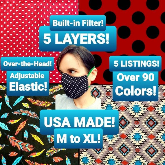 Over the Head Face Mask Around Overhead 5 Layer Shield - Etsy