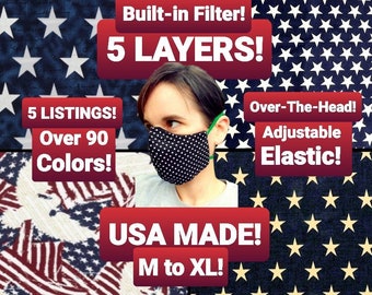 Over the Head Face Mask Around Overhead 5 Layer Shield - Etsy