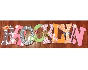 Pink zebra letters | Etsy