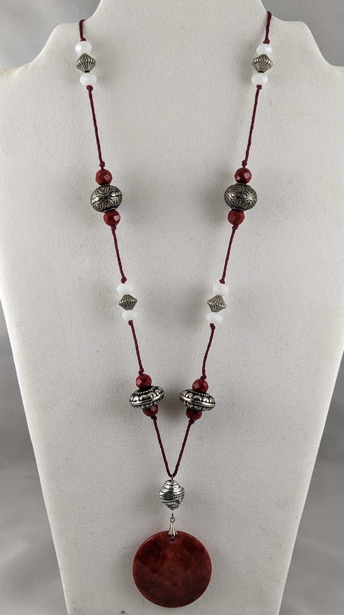 Glowing Embers Red Stone Pendant Necklace - Etsy