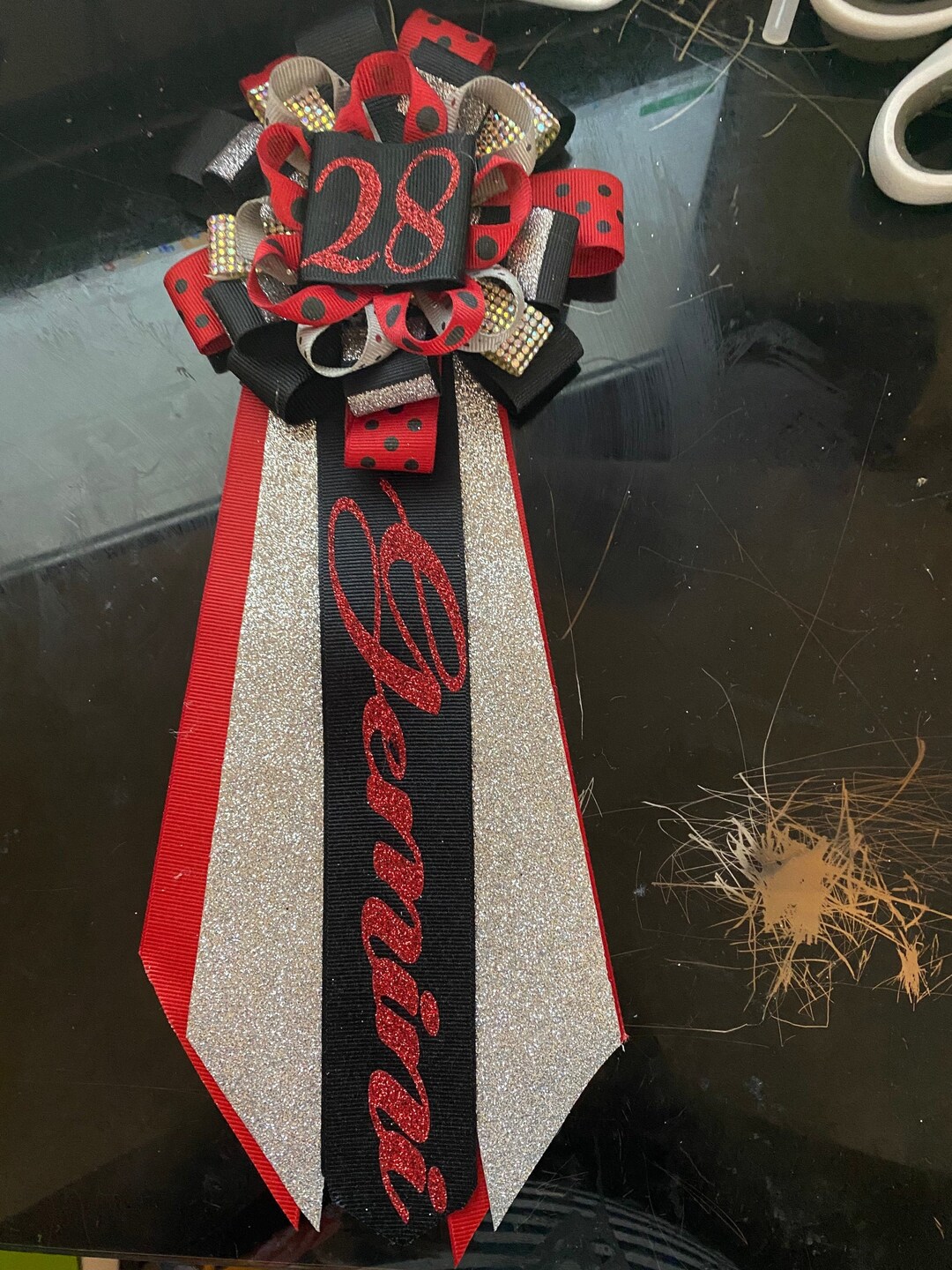 Custom Number Ribbon Corsages. - Etsy