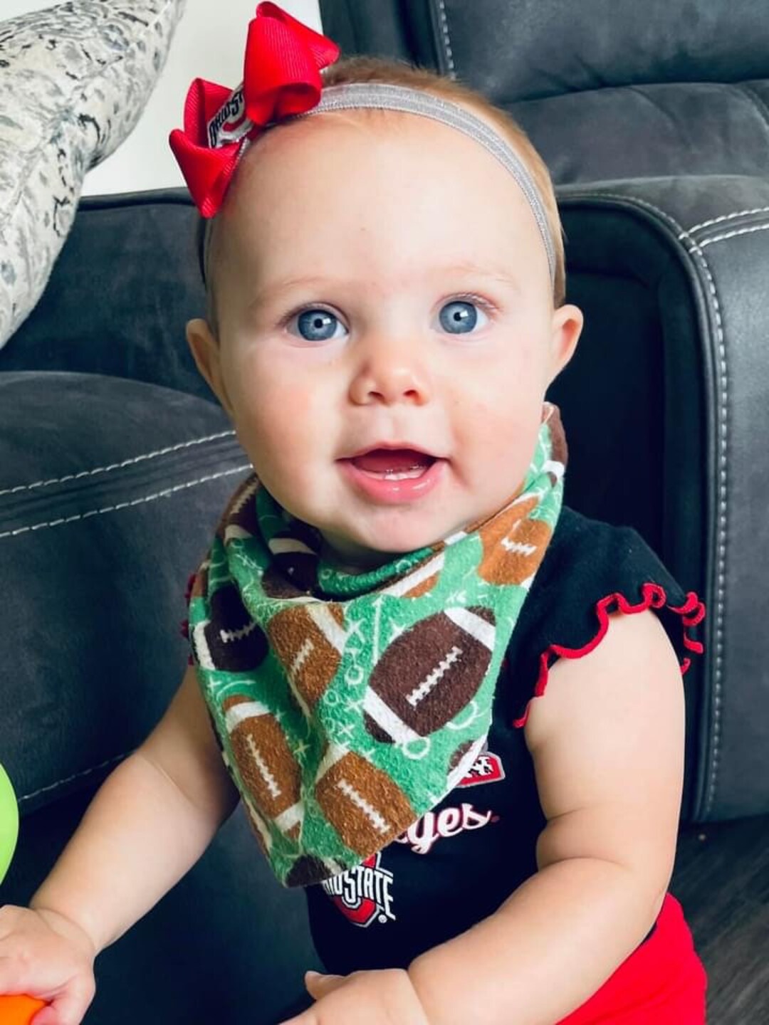 Football Reversible Drool Bib - Etsy