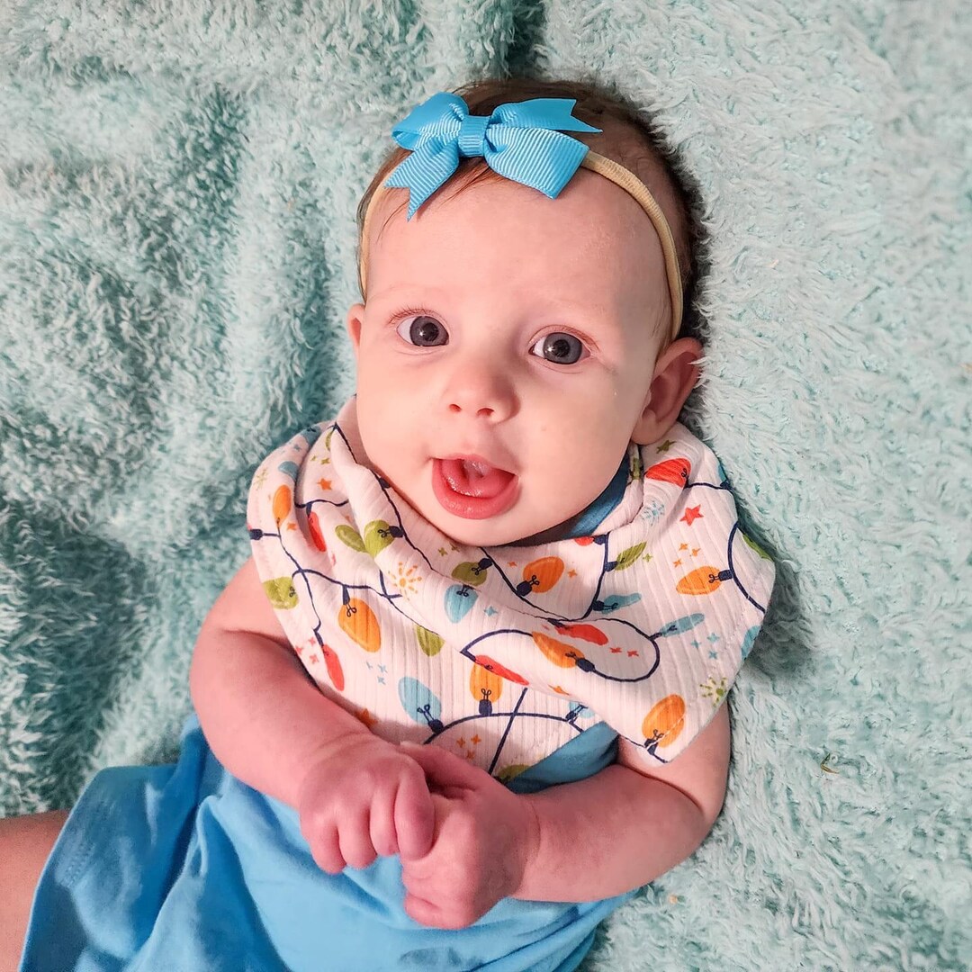 Christmas Lights Holiday Reversible Drool Bib - Etsy