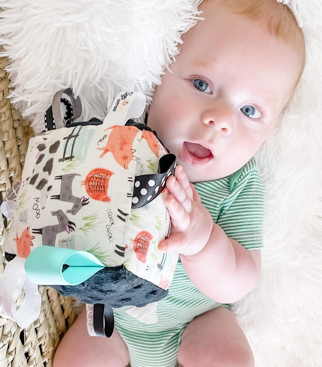 Baby Sensory Block, Baby Toy Block, Neutral Baby Shower Gift, Life on ...