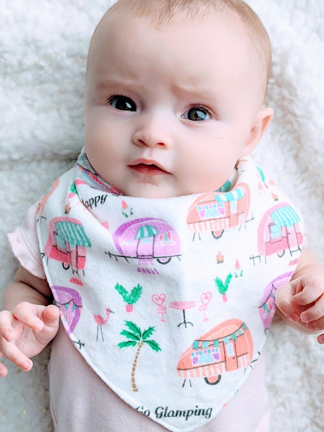 Glamping Camping Reversible Drool Bib - Etsy