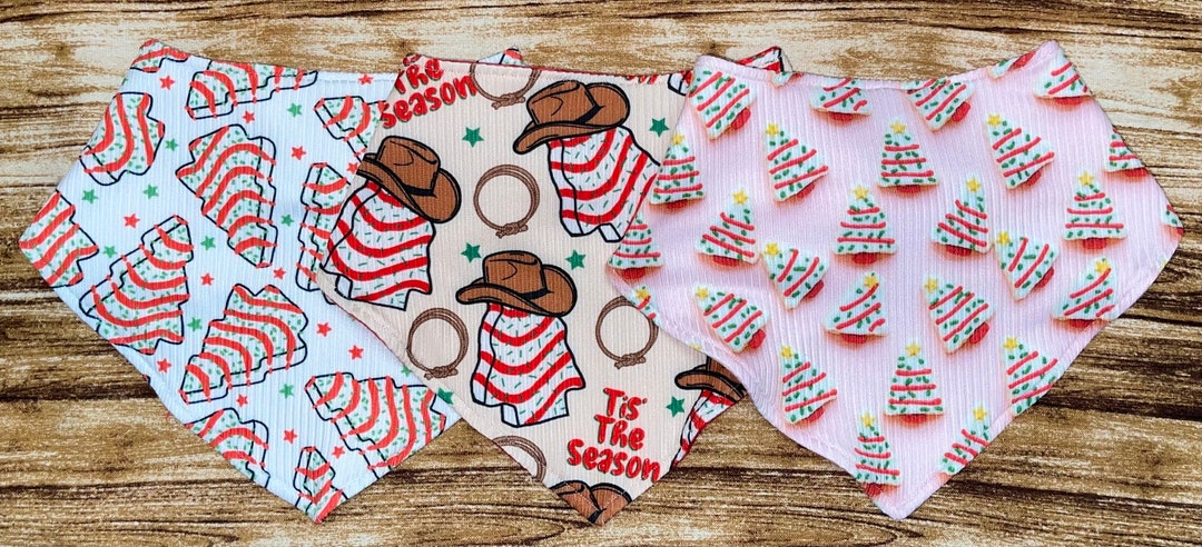 Christmas Tree Holiday Reversible Drool Bib, Holiday Baby Shower Gift ...