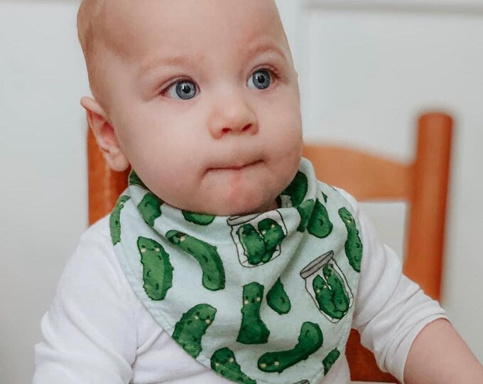 Pickle Baby Reversible Drool Bib, Pickle Baby Shower, Dill Baby Bib ...