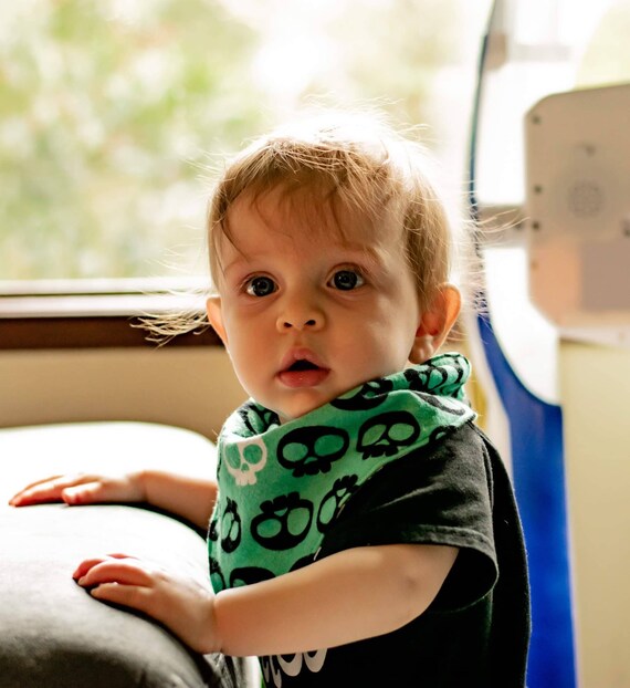 Skulls Reversible Drool Bib | Etsy