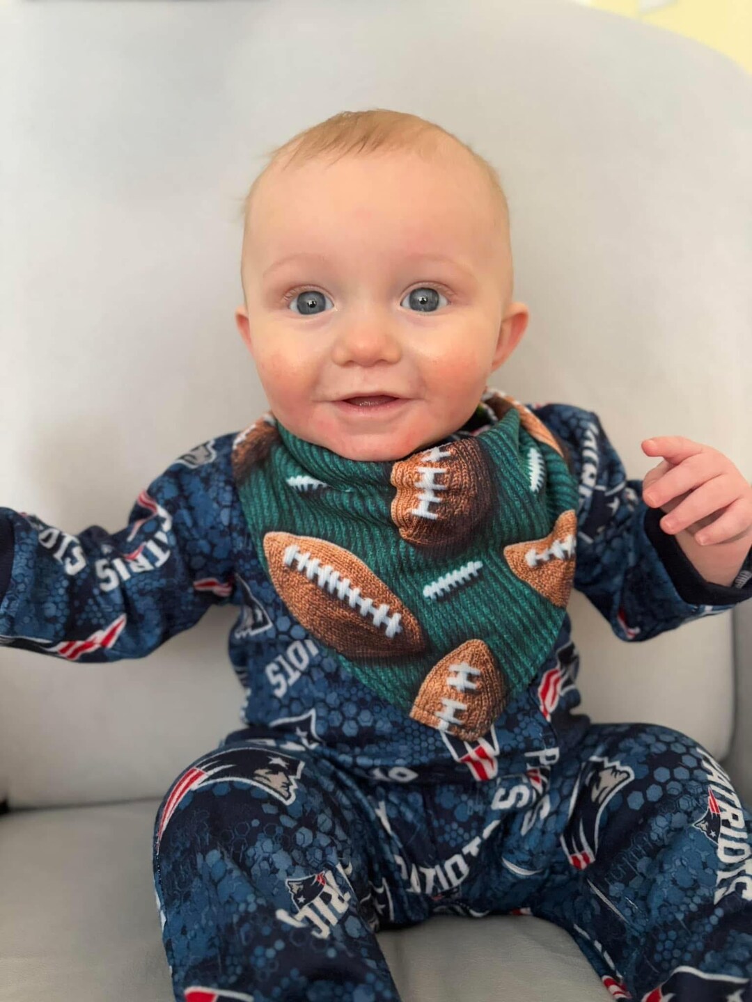 Football Reversible Drool Bib, Football Baby Shower, Sports Baby ...