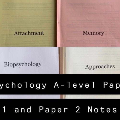 Paper 1 Psychology A-level AQA Paper 1 Notes Instant - Etsy UK