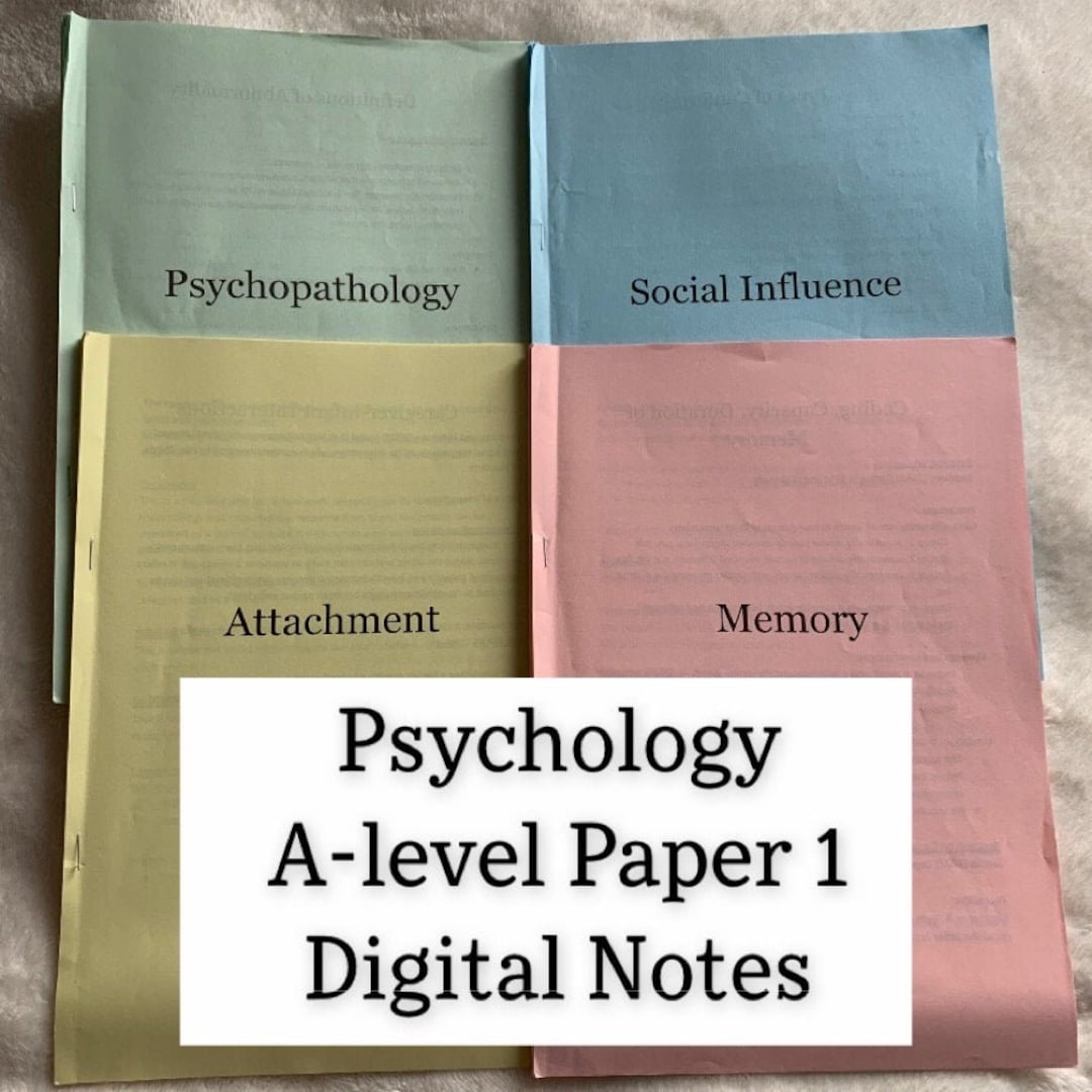 Paper 1 Psychology A-level AQA Paper 1 Notes - Instant Download - Etsy
