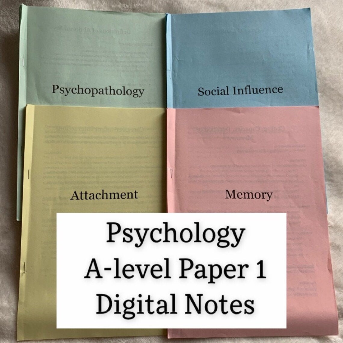 Paper 1 Psychology A-level AQA Paper 1 Notes - Instant Download - Etsy
