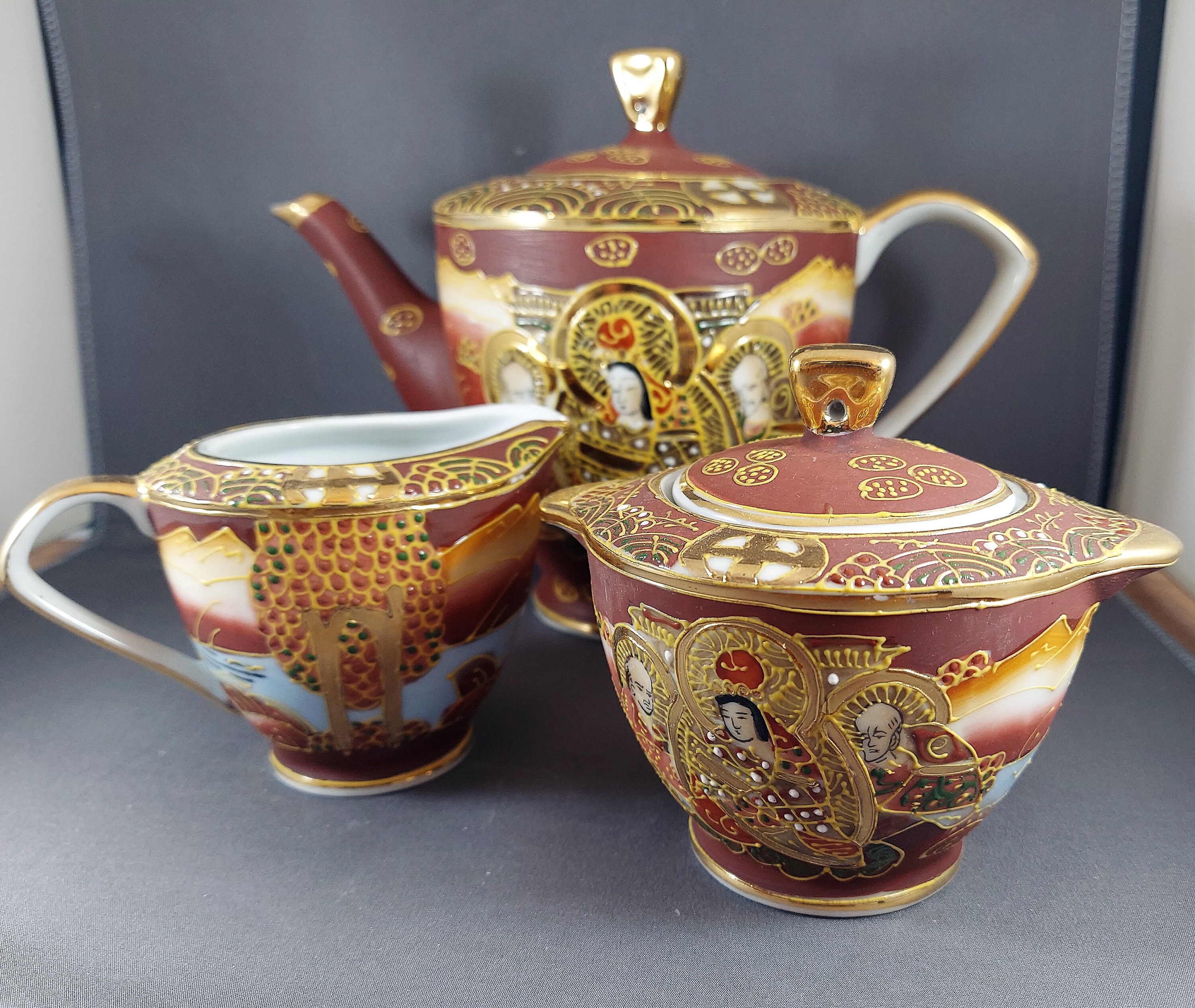 Vintage Chinese Fine Porcelain Tea Set for Six Teapot - Etsy