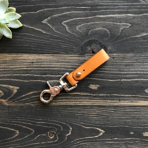 Personalized Leather Belt Loop Hook Keychain, Leather Key Holder ...