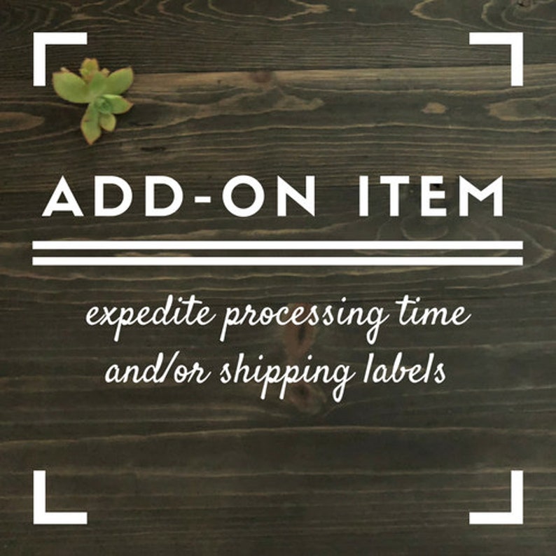 Rush/expedite Processing Time // Shipping Labels - Etsy