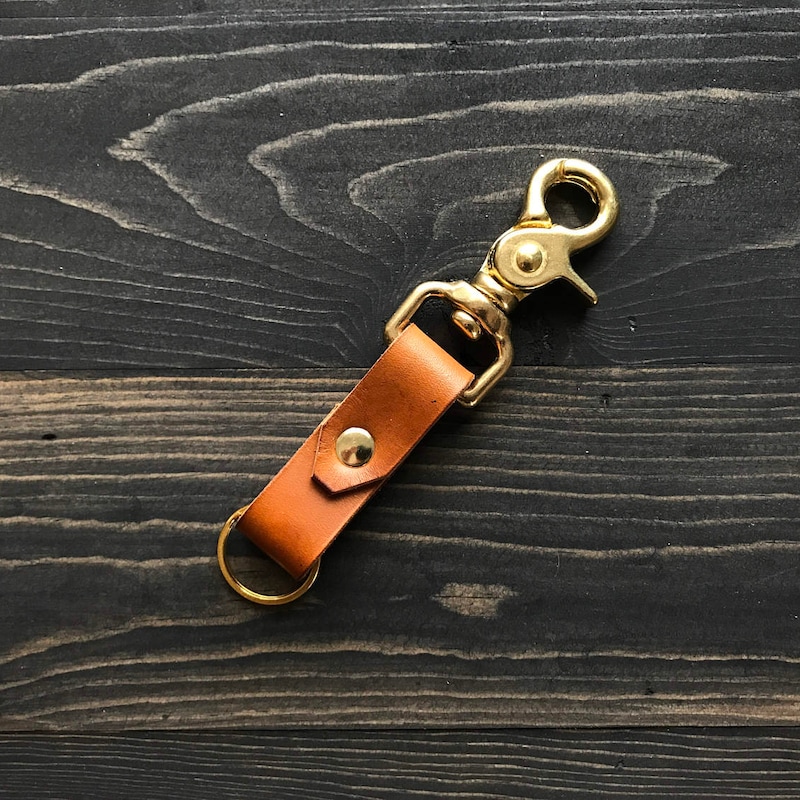 Leather Key Chain - Etsy