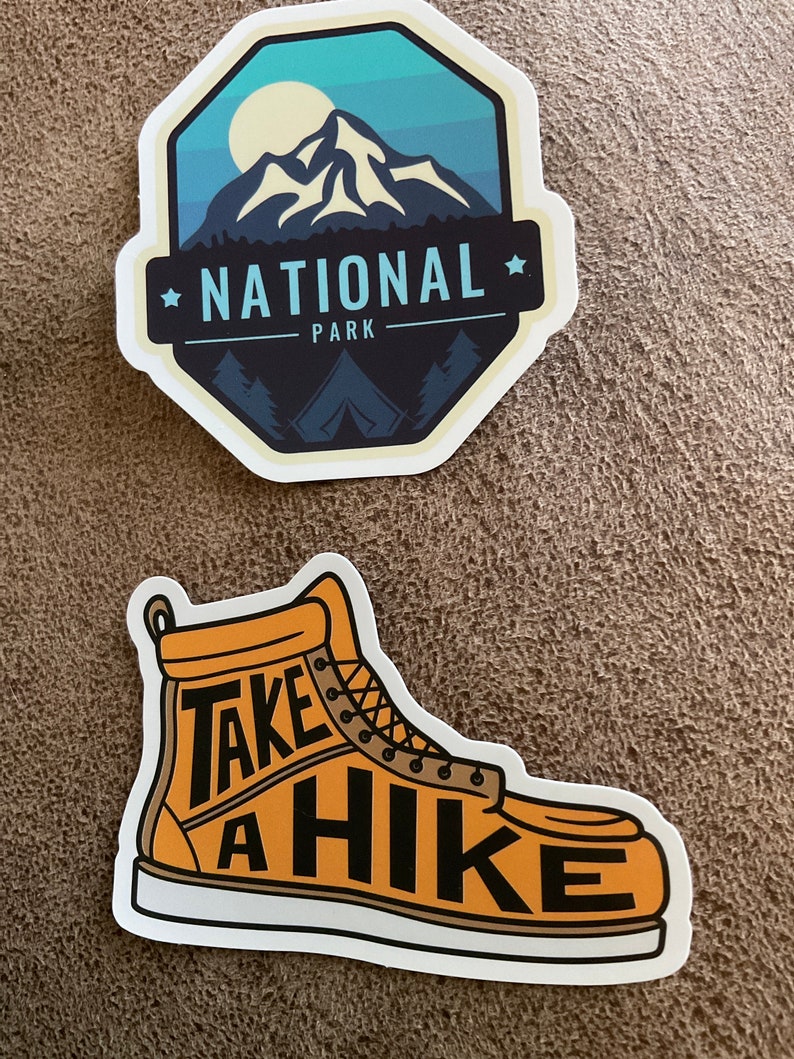 National Parks Hiking Stickers Set of 2 - Etsy