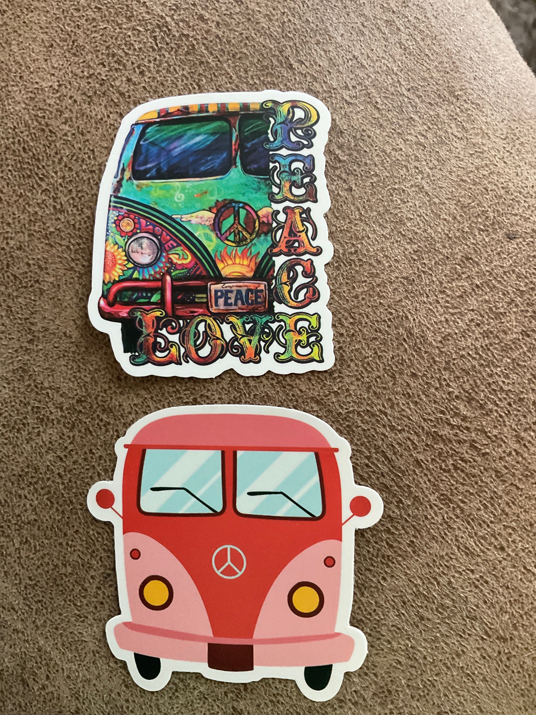 Hippie Van Stickers Set of 2 - Etsy