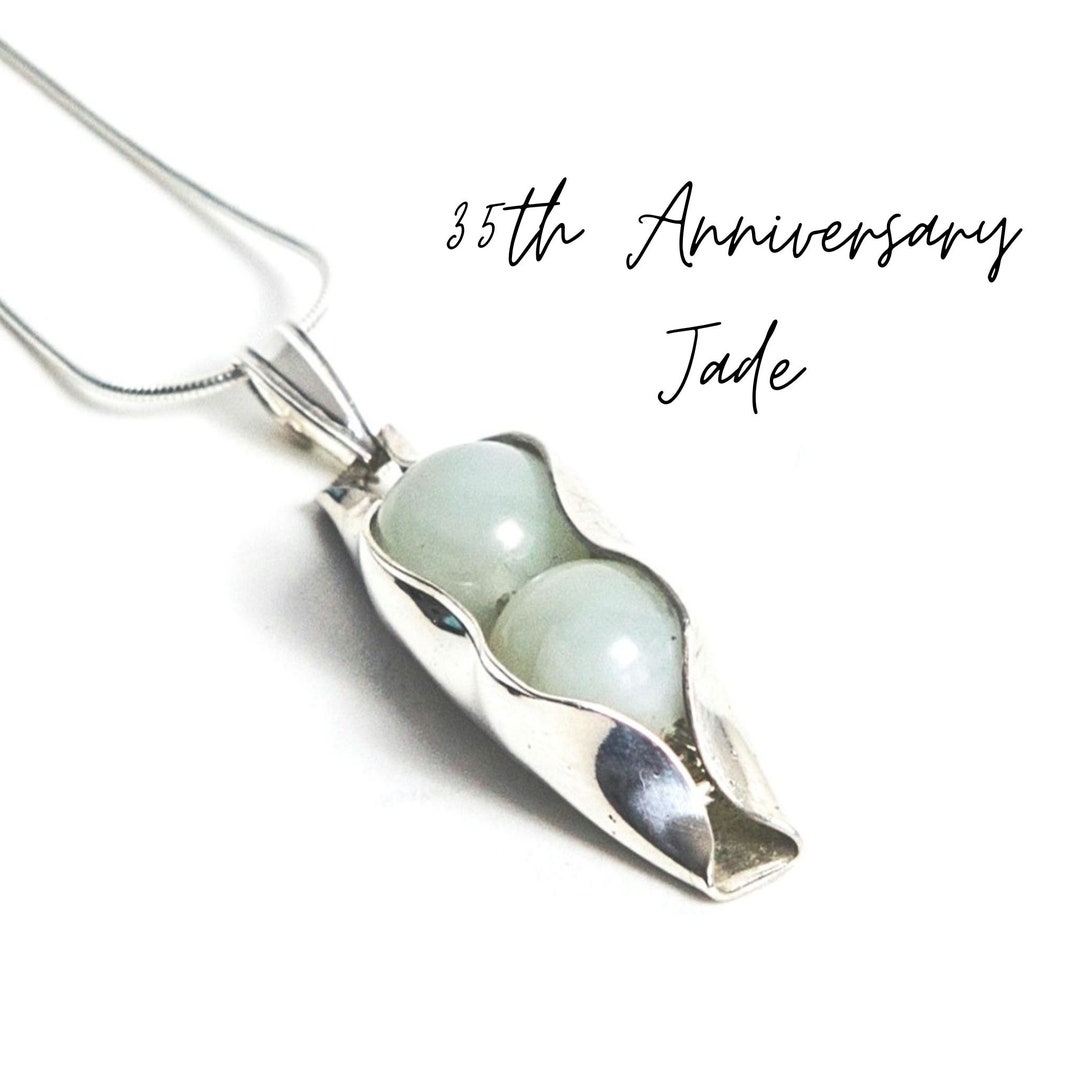 Jade Anniversary Gift 35th Wedding Anniversary Gift Jade Necklace Two ...