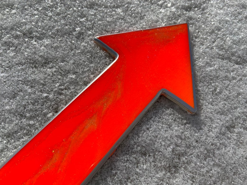 Arrow Neon Fluorescent Orange Silver Holographic Glitter Burst - Etsy