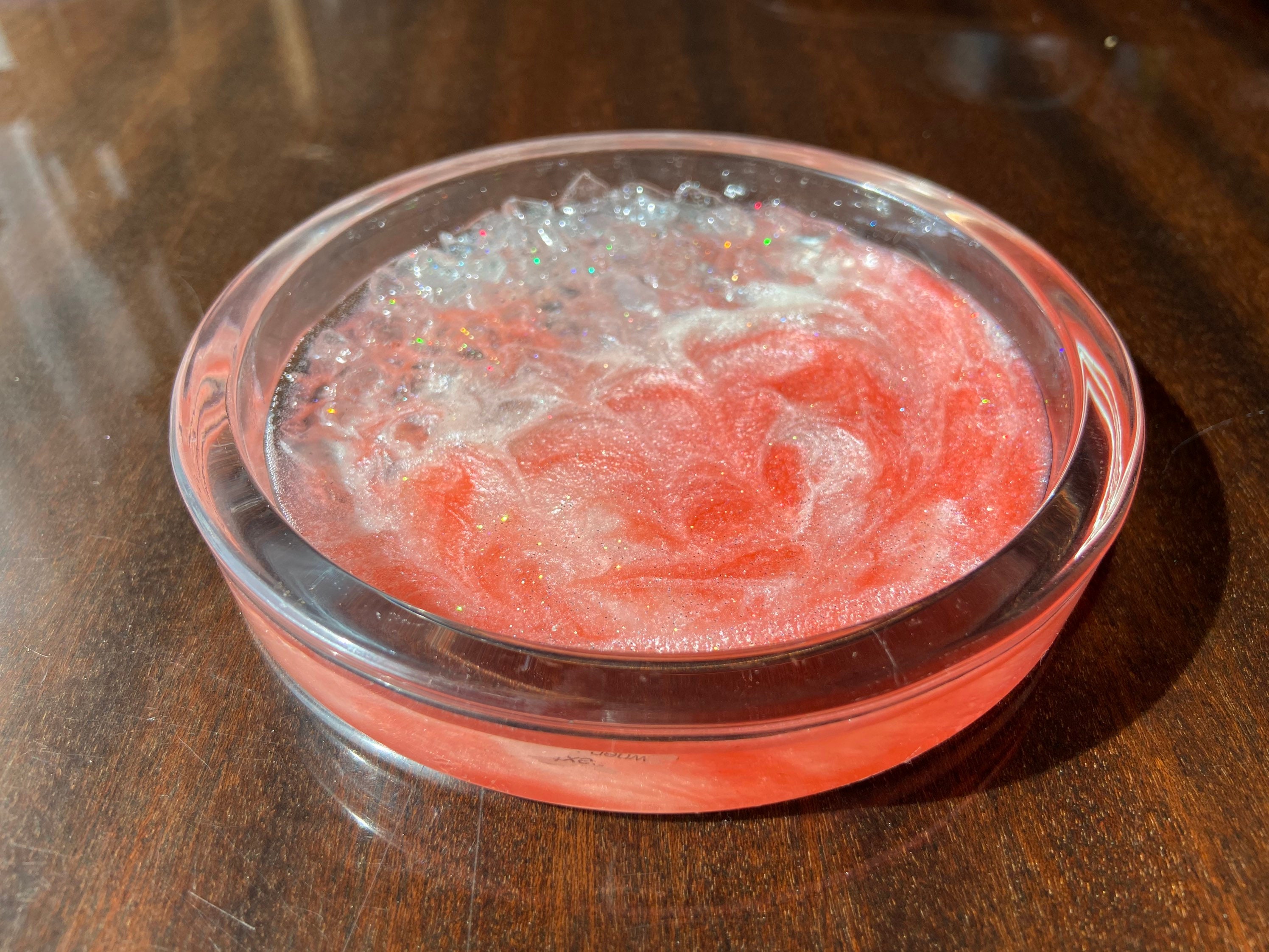 Ring Dish Geode Inspired Pink Pearl White Silver Glitter Epoxy | Etsy