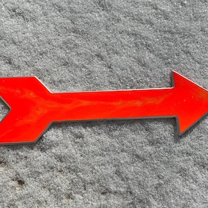 Arrow Neon Fluorescent Orange Silver Holographic Glitter Burst Colorful ...