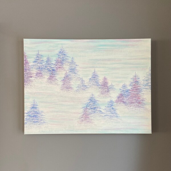 Purple Tree Painting - Etsy