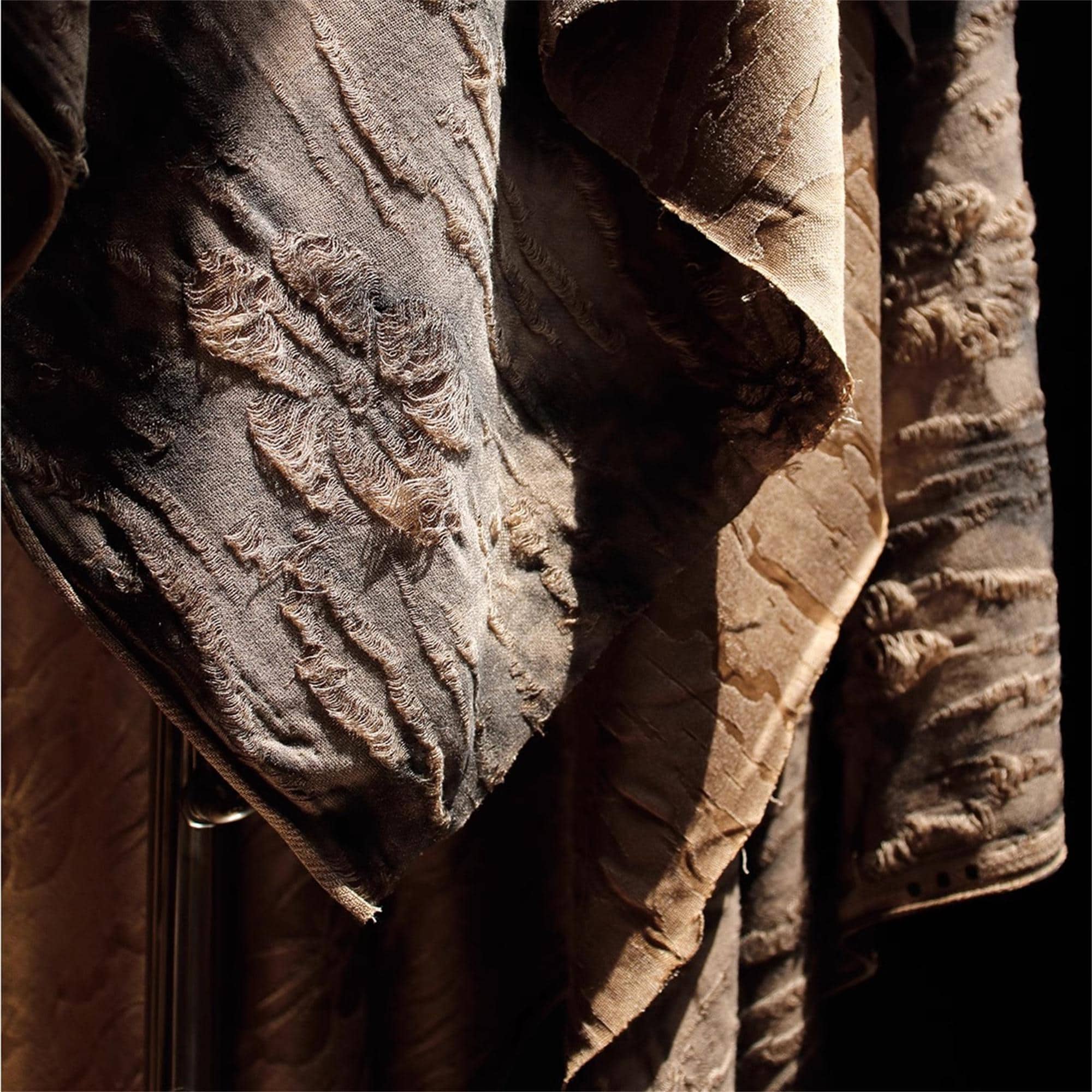 Vintage-inspired Distressed Bark Texture Burnout Polyester Fabric for ...