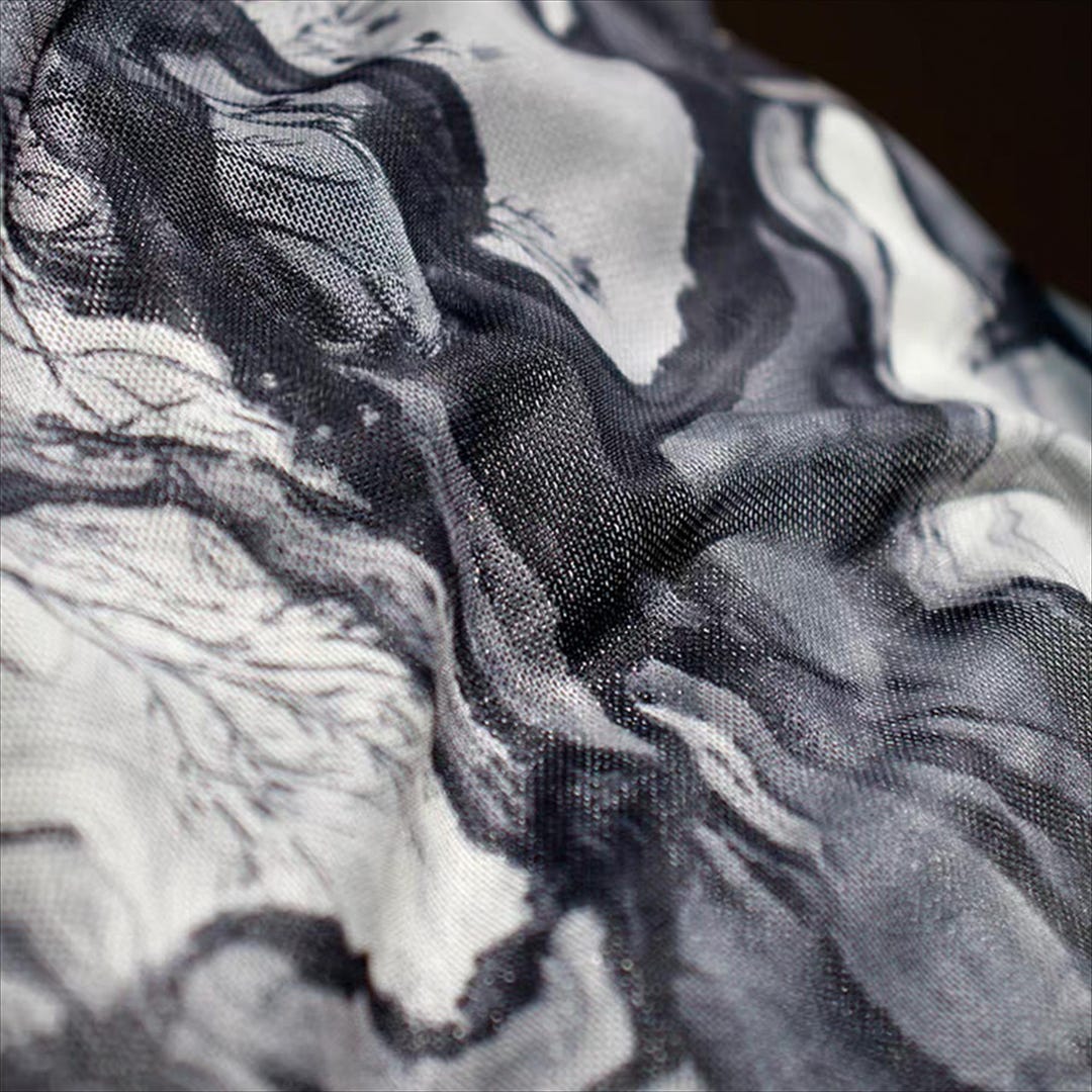 Off-white New Chinese Style Sheer Stretch Fabric for Ancient Hanfu ...