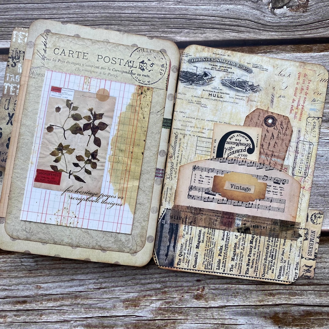 Handmade Junk Journal Butterfly Inspired Vintage Pocket Ephemera ...