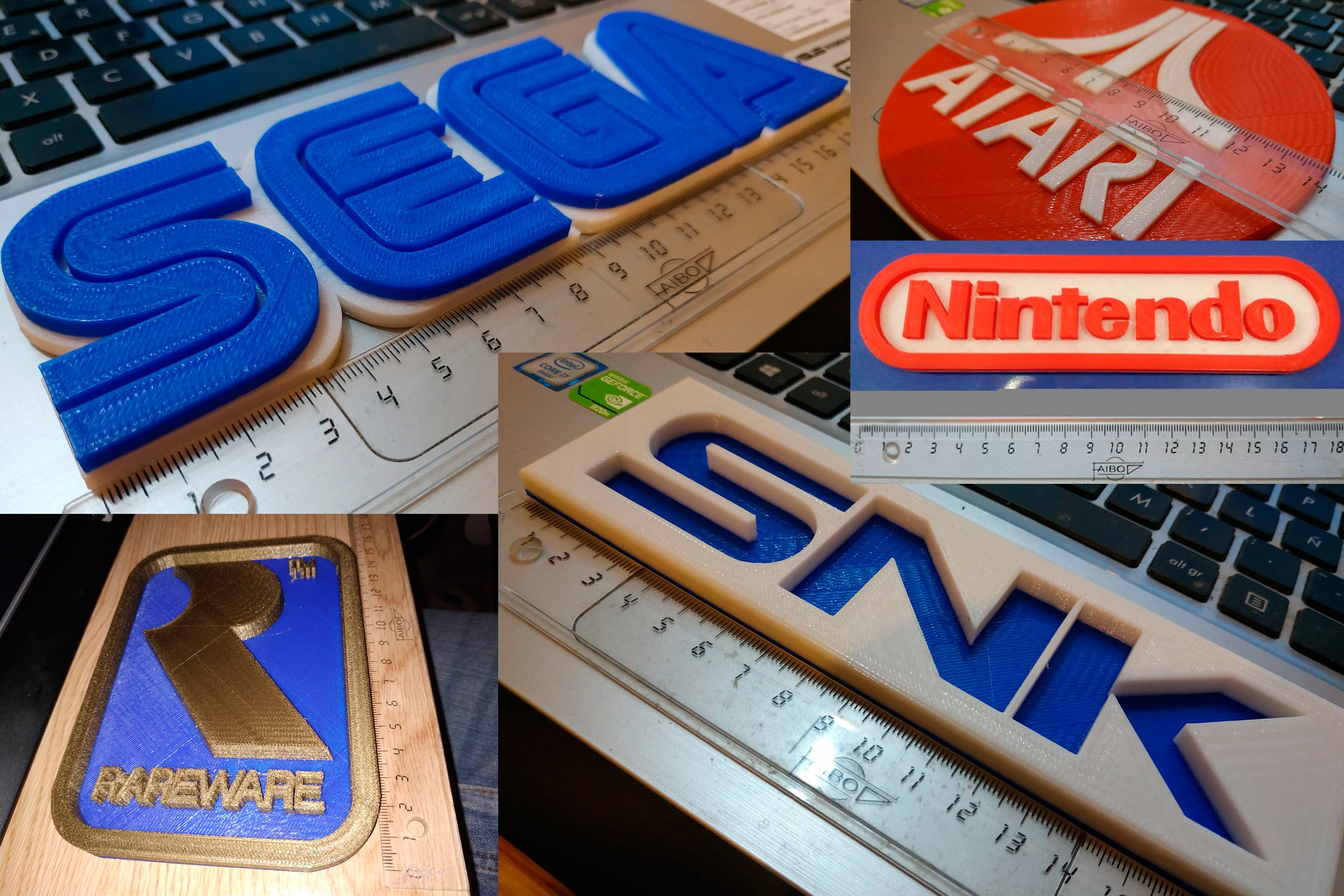 Logo Sign Nintendo Atari SNK Sega Konami Namco Rareware Rare Bandai ...
