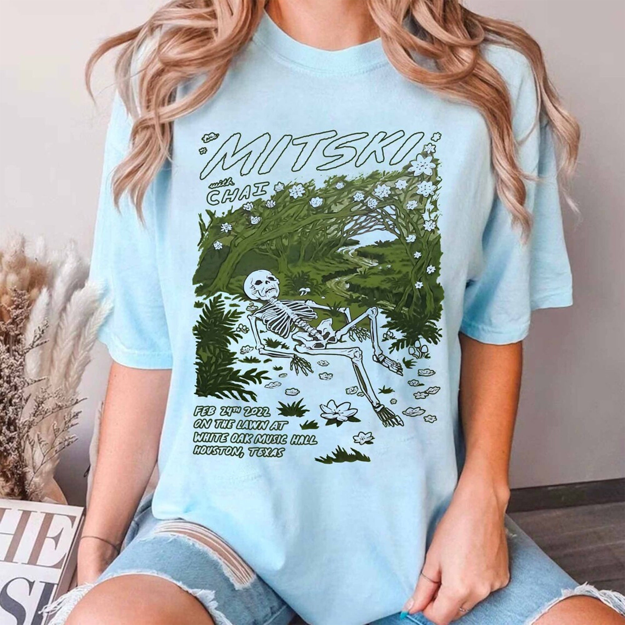 Mitski Shirt, Skelleton Mitski With Chai Shirt, Skull Mitski 2024 ...