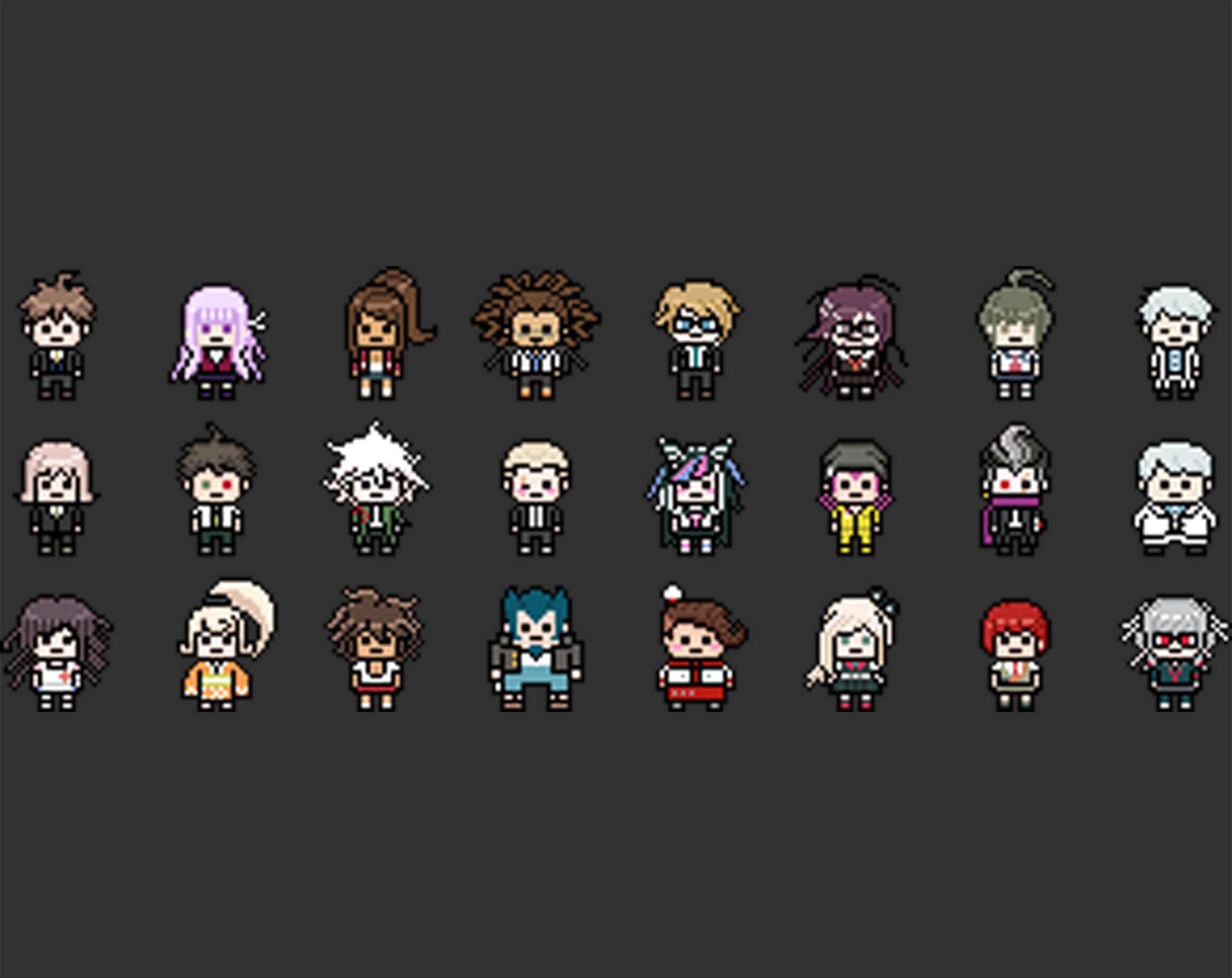 Dangan Ronpa Sprite Sheet