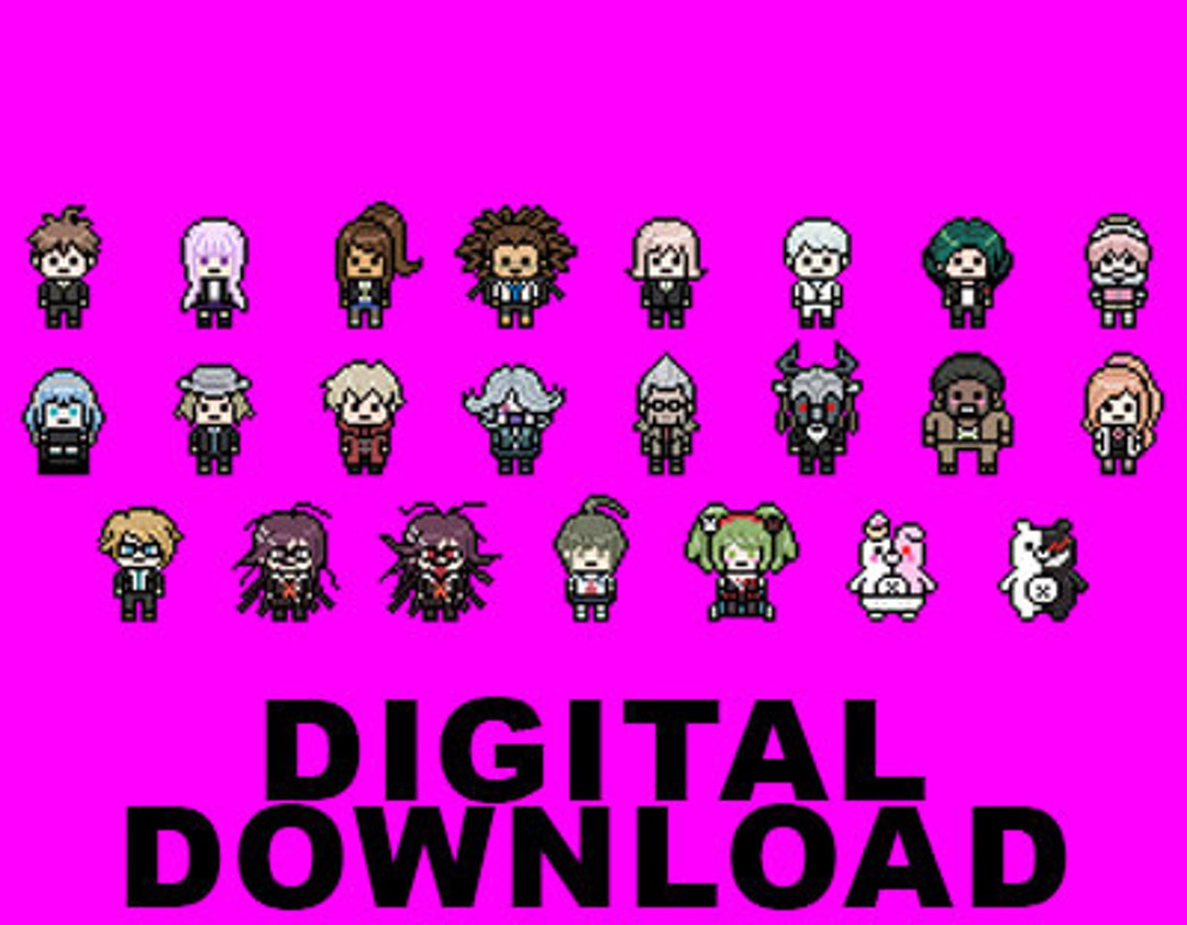 Danganronpa Side Future 8-bit Perler Sprites Digital Patterns - Etsy