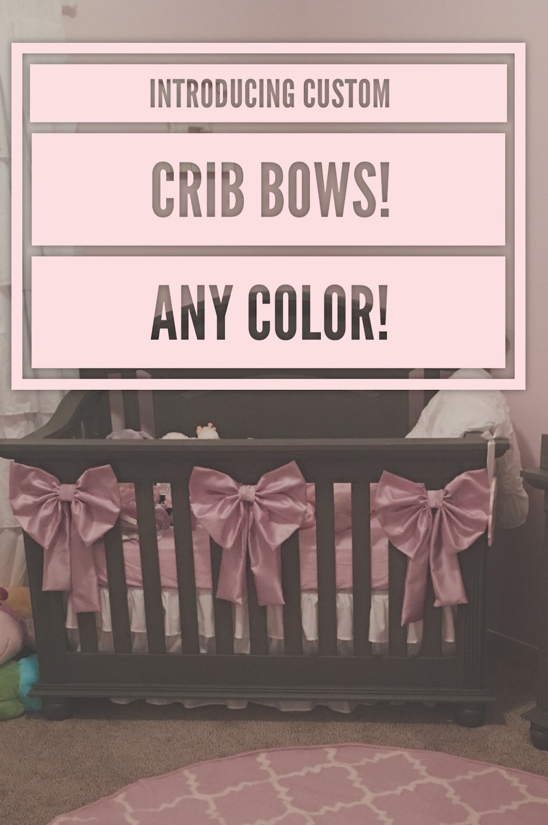 CRIB BOWS 3pc - Customizable - Etsy