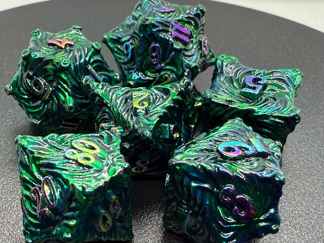 Welcome to Hawkins - Solid Core Metal Dice - 7 Piece Polyhedral Dice ...
