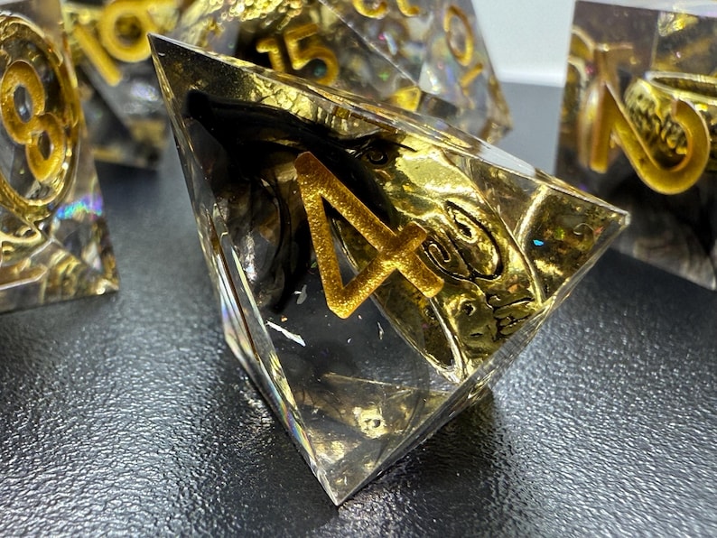 Nazgul LOTR - Sharp Sided Solid Core - 7 Piece Polyhedral Dice Set - Etsy