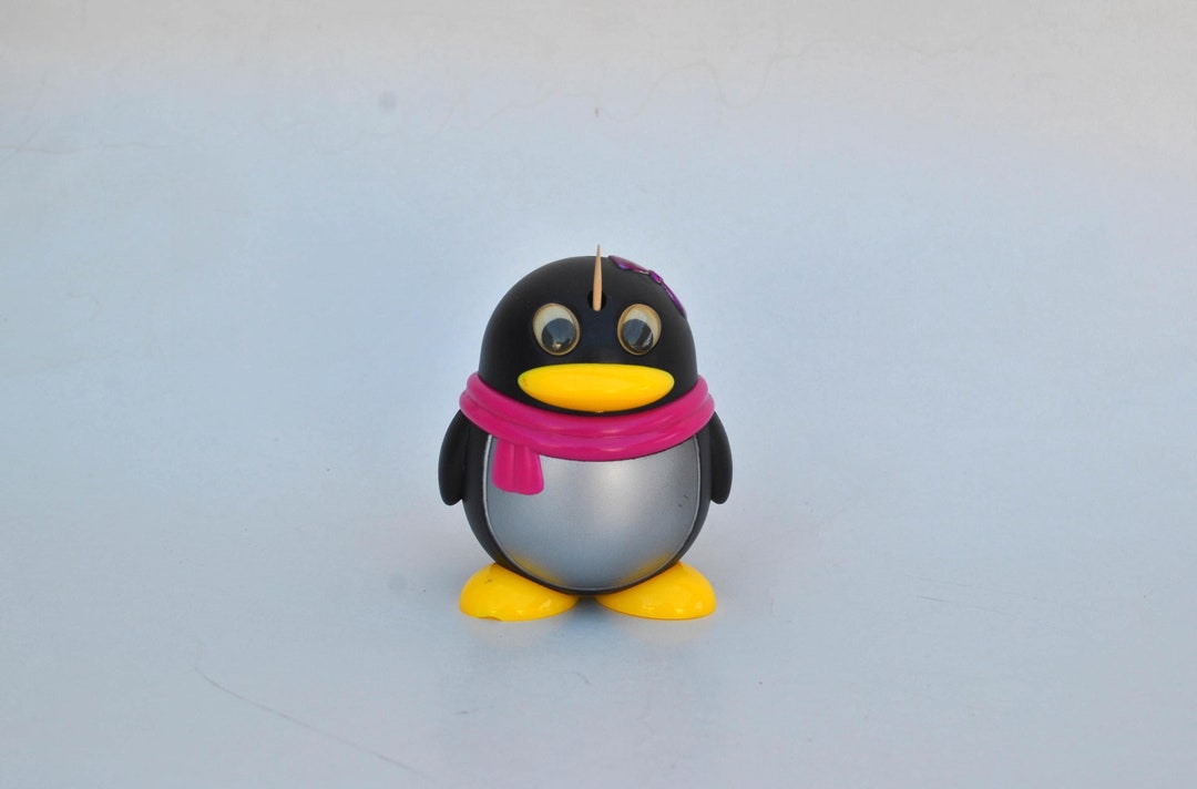 Toothpick Holder Penguin Cartoon Figure Toothpick Dispenser Vintage ...