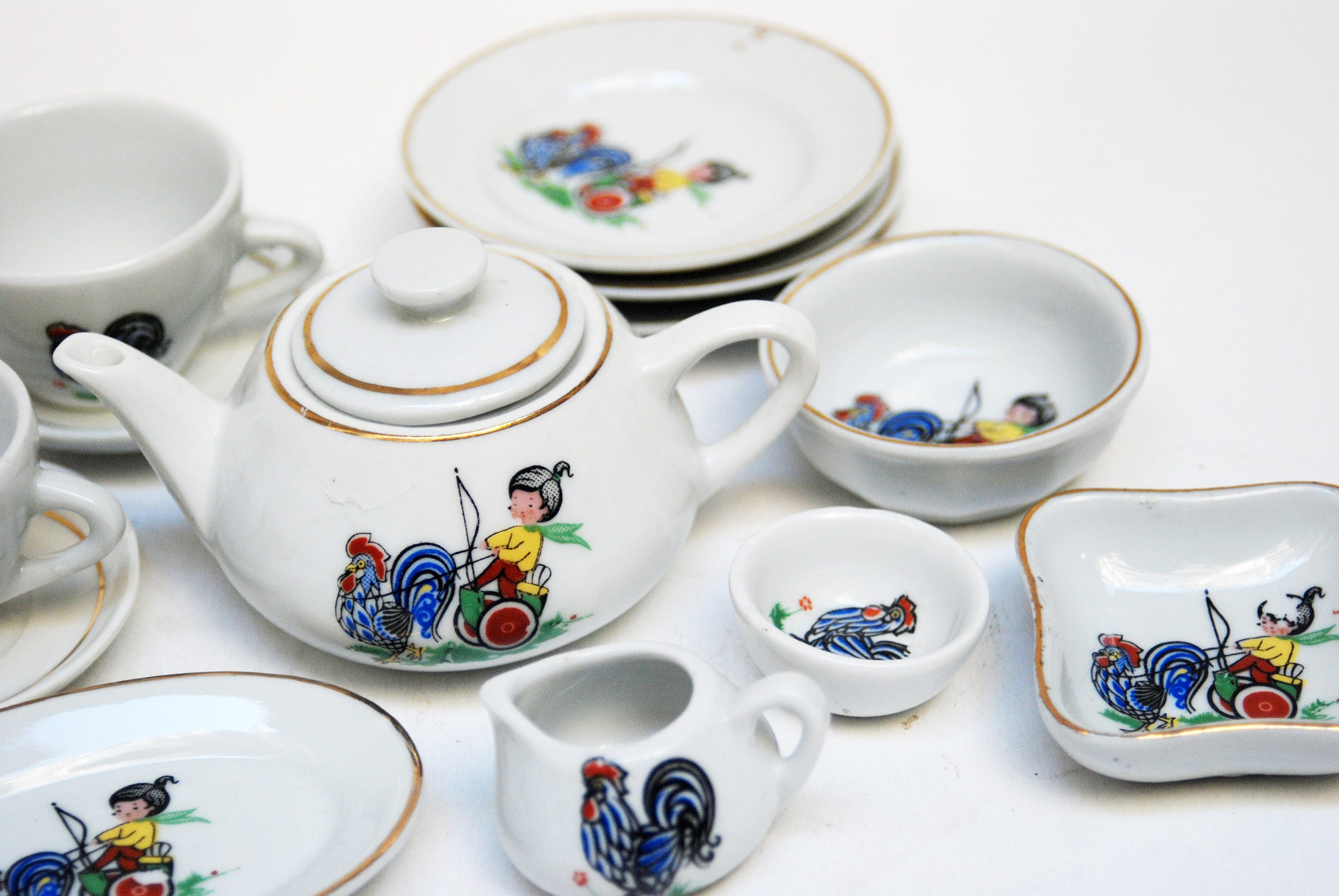 Miniature Tea Set Teapots Kitchen Miniature Doll House Mini Small ...