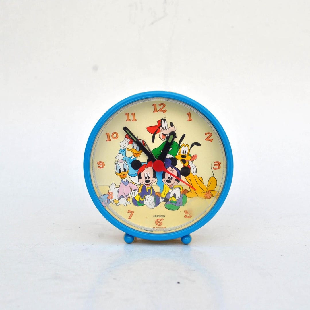 Vintage Cartoon Table Clock: 90s Memphis Style Desk Decor - Etsy