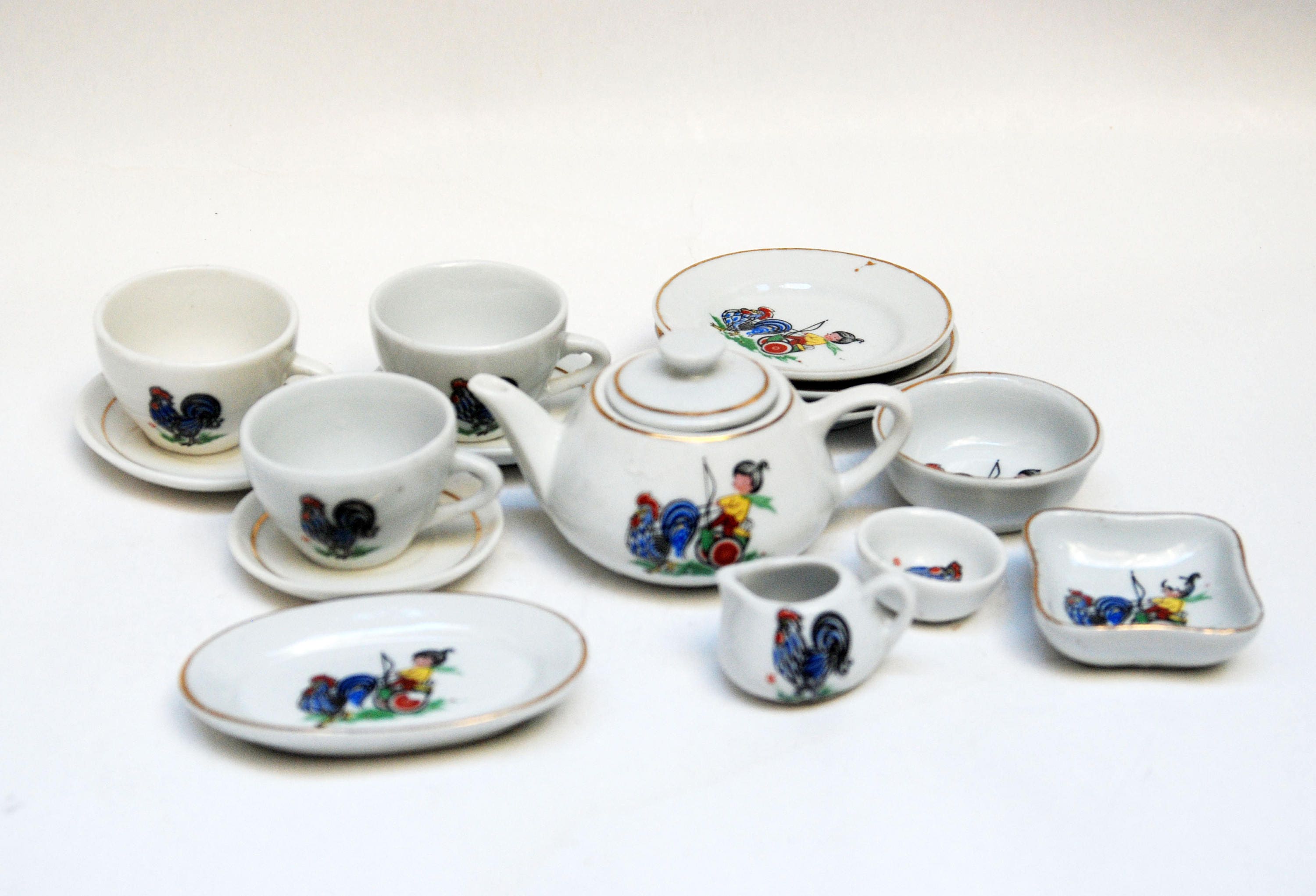 Miniature Tea Set Teapots Kitchen Miniature Doll House Mini Small ...