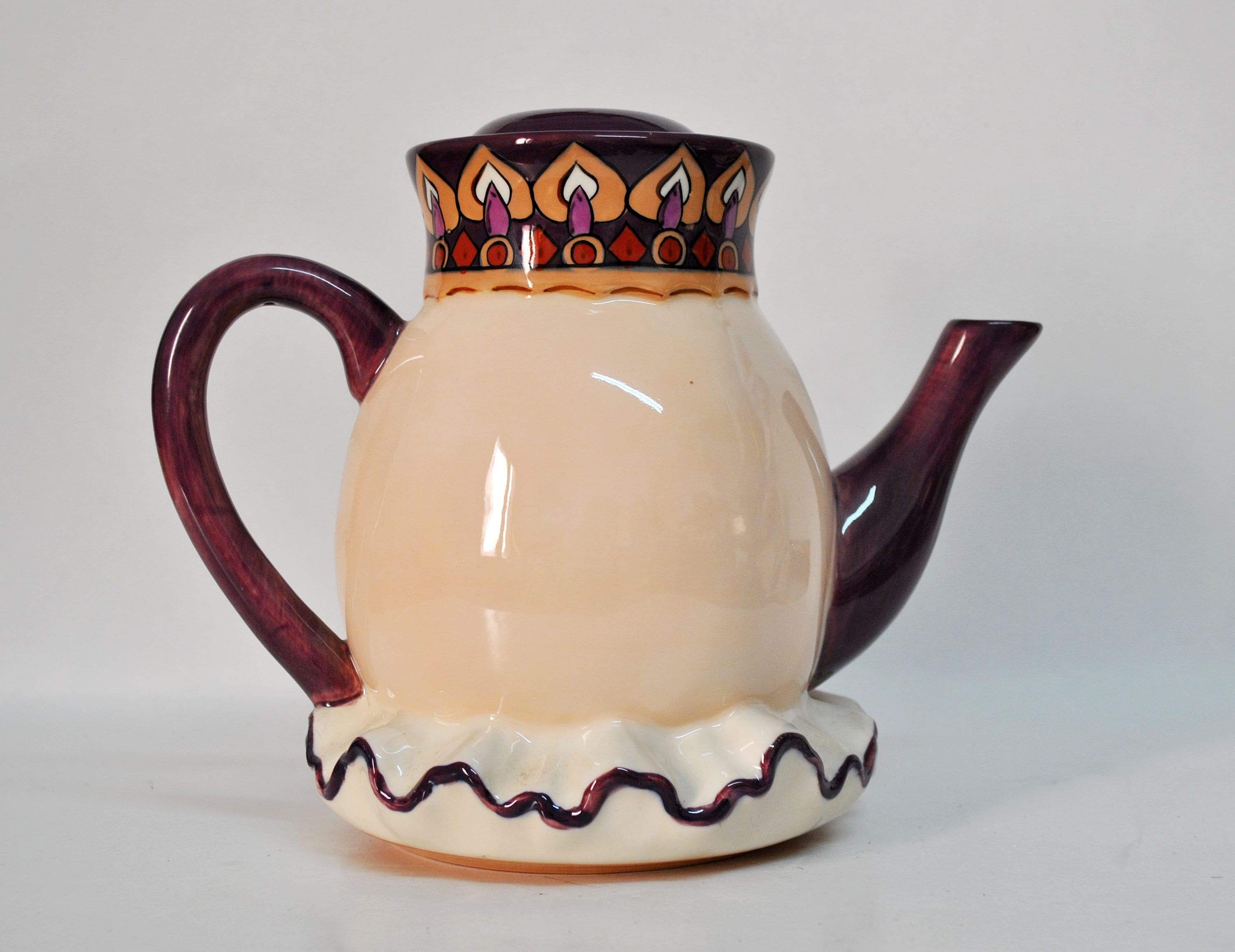 Vintage Witch Teapot Gift Teapot Pink Purple Carved Face - Etsy