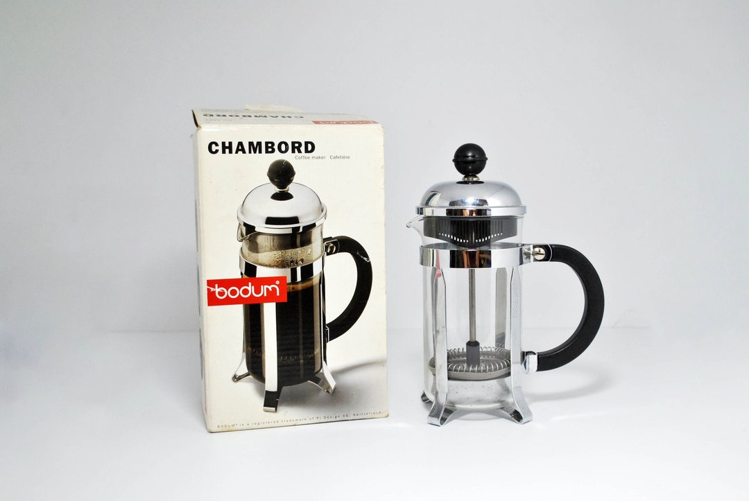 Large Glass Coffee Teapot Modern Transparent Retro Pyrex Glass Bodum ...