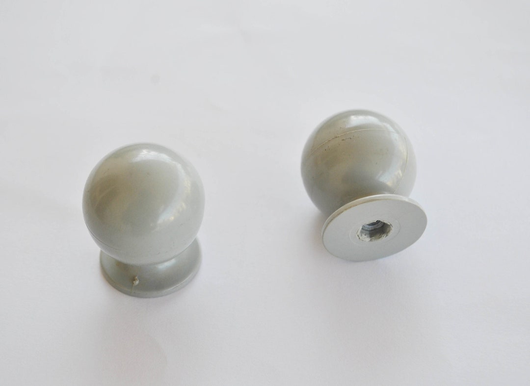 Vintage Gray Plastic Ball Knob: 1980s Memphis Design - Etsy