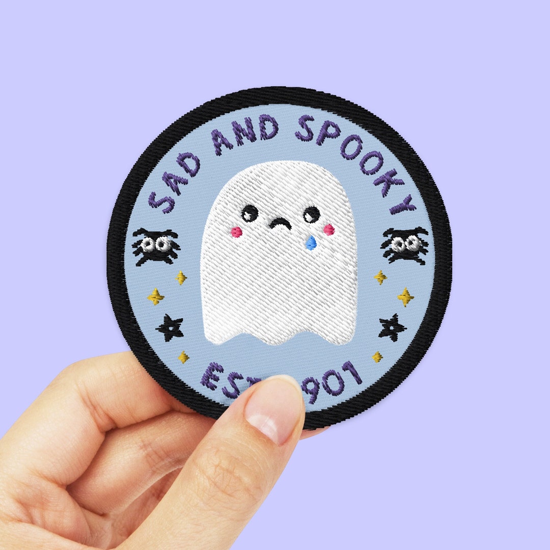 Sad and Spooky Patch Cute Ghost Patch Halloween Patch - Etsy