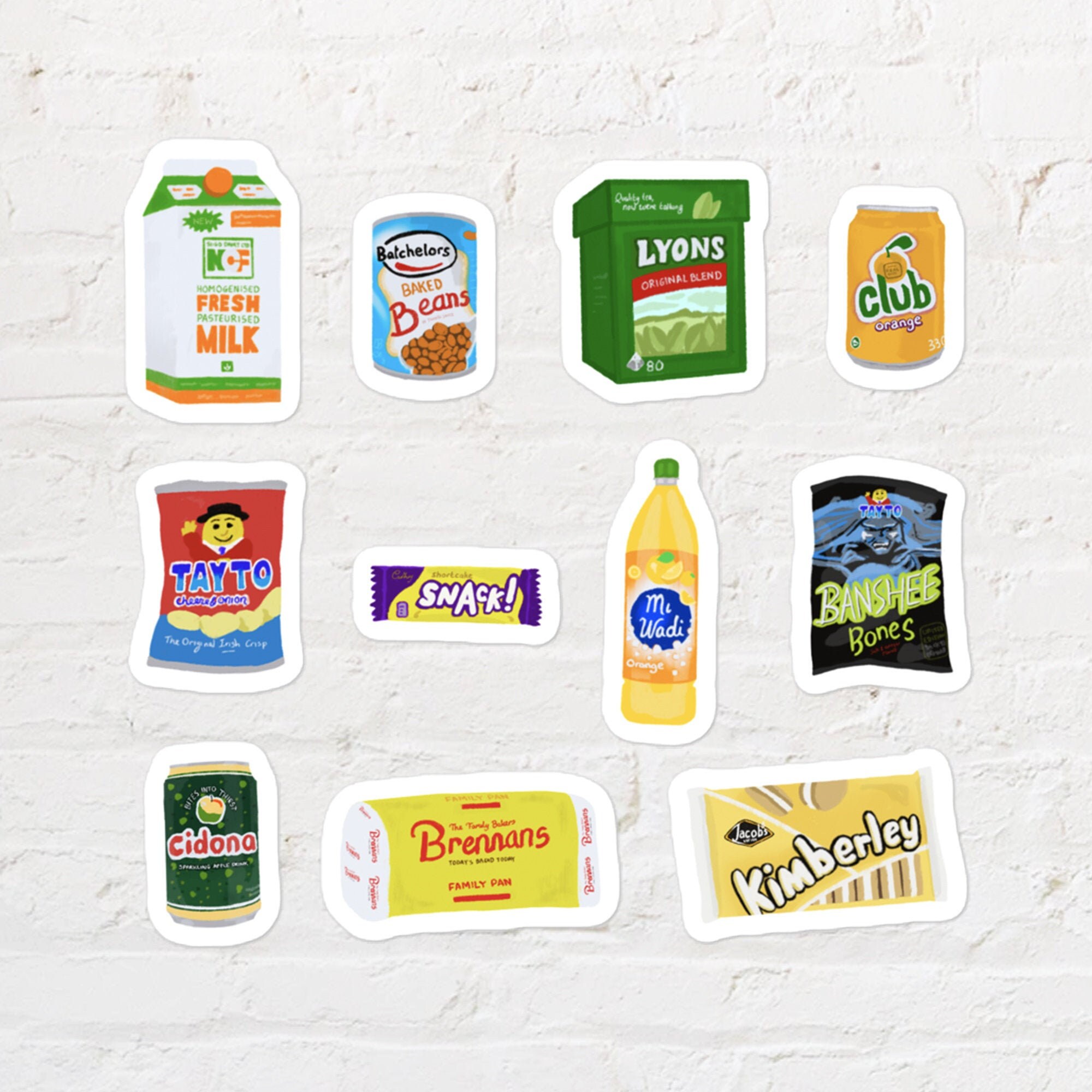 Irish Food Stickers Irish Snack Stickers Irish Food - Etsy
