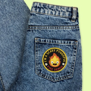 Calcifer Embroidered Patch - Howl's Moving Castle Patch - I'm a Scary ...