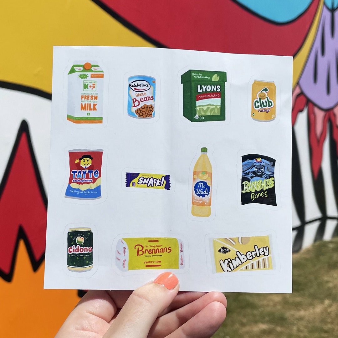 Irish Food Stickers - Irish Snack Stickers - Irish Food Printed Sticker ...