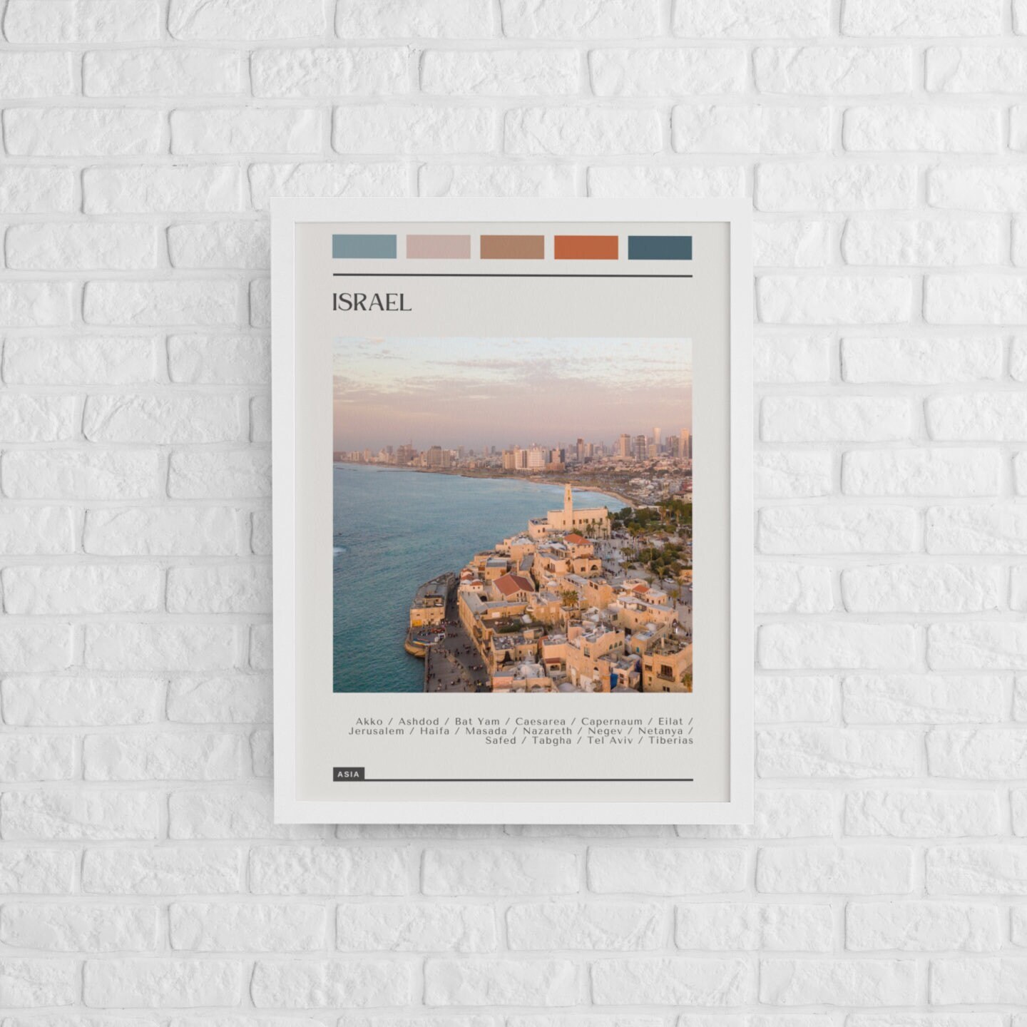 ISRAEL Travel Poster Color Block Travel Poster Digital - Etsy