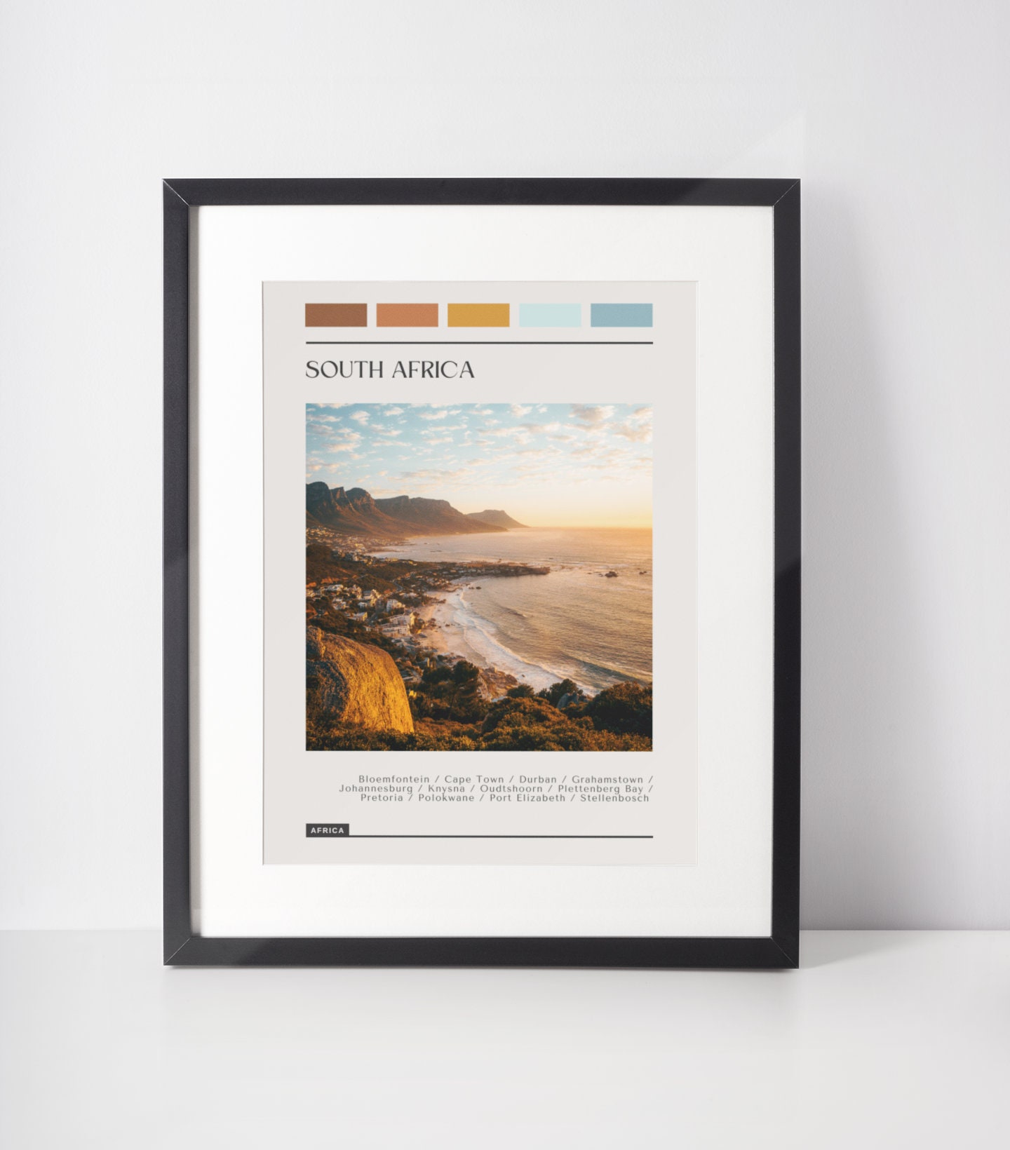 SOUTH AFRICA Travel Poster, Color Block Travel Poster, Digital Download ...